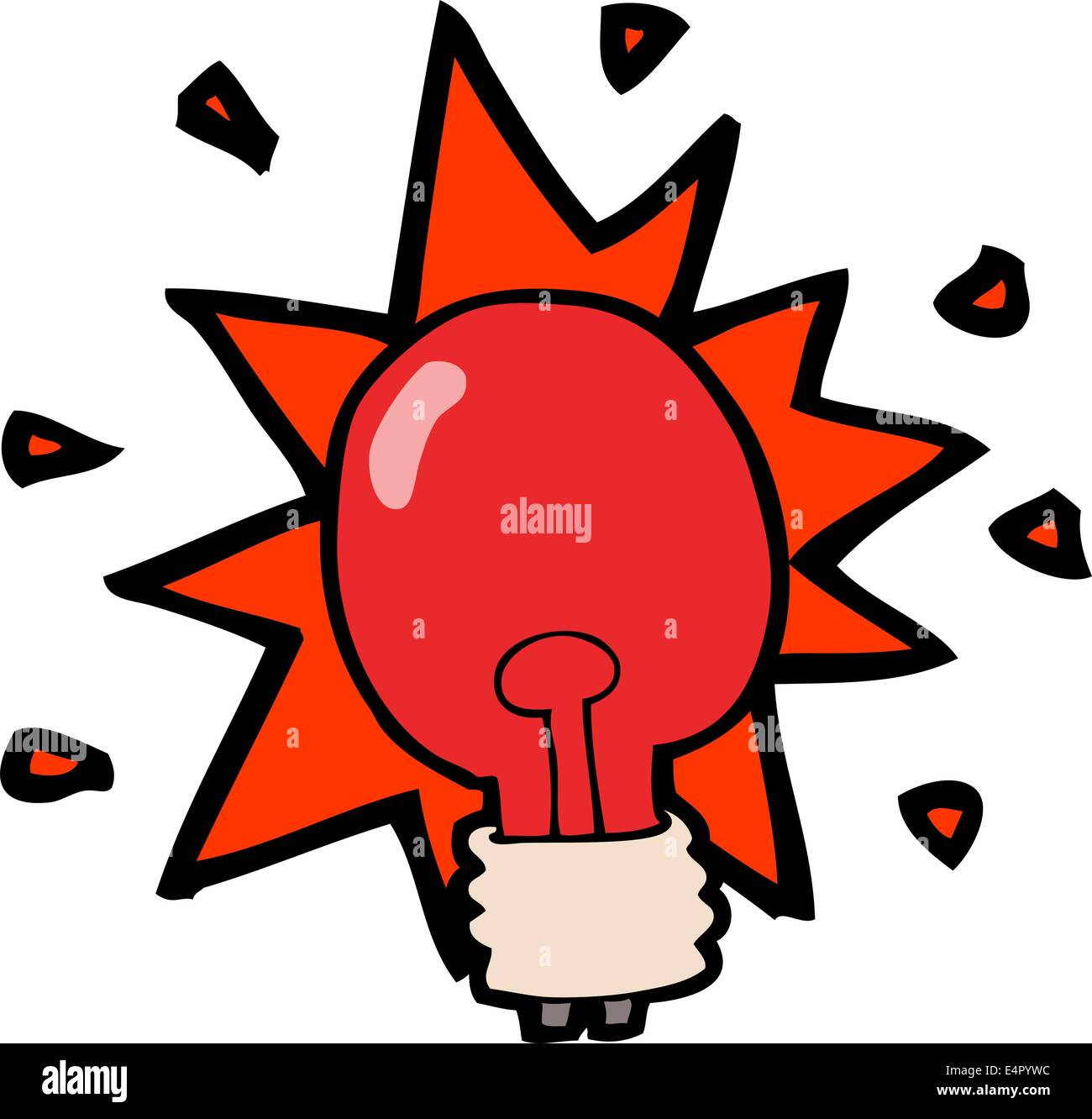 cartoon red light bulb Stock Vector Image & Art - Alamy