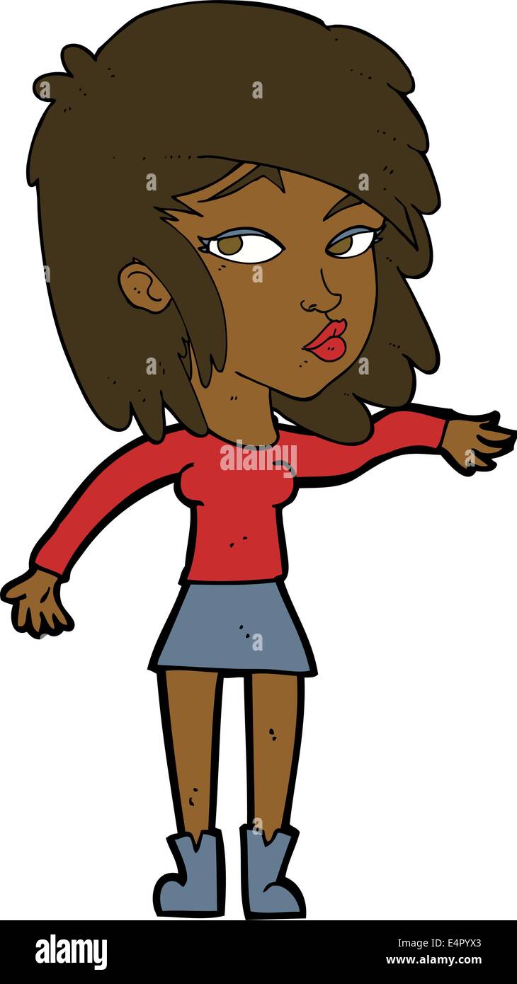 cartoon woman playing it cool Stock Vector Image & Art - Alamy
