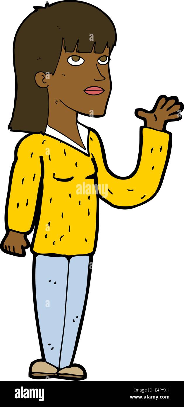 cartoon woman explaining Stock Vector Image & Art - Alamy