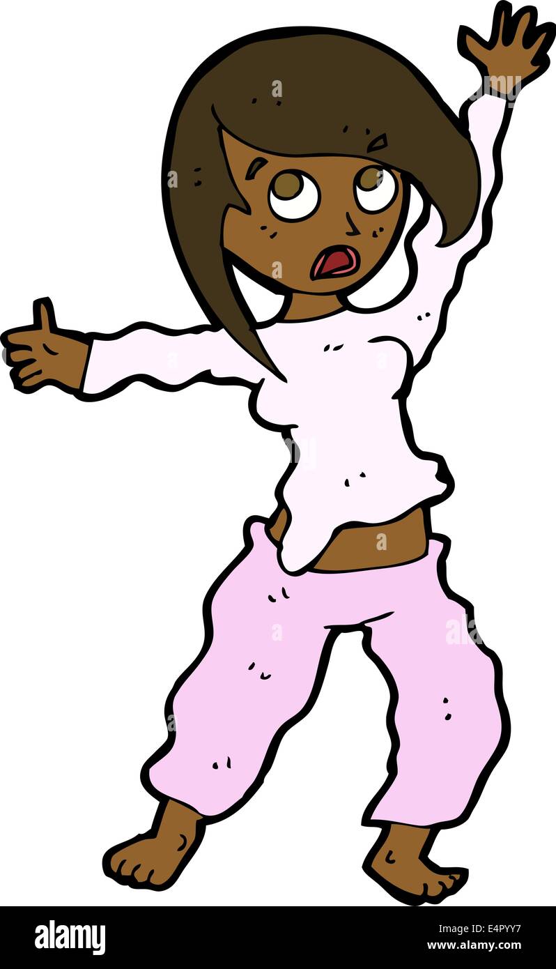 cartoon frightened woman Stock Vector Image & Art - Alamy