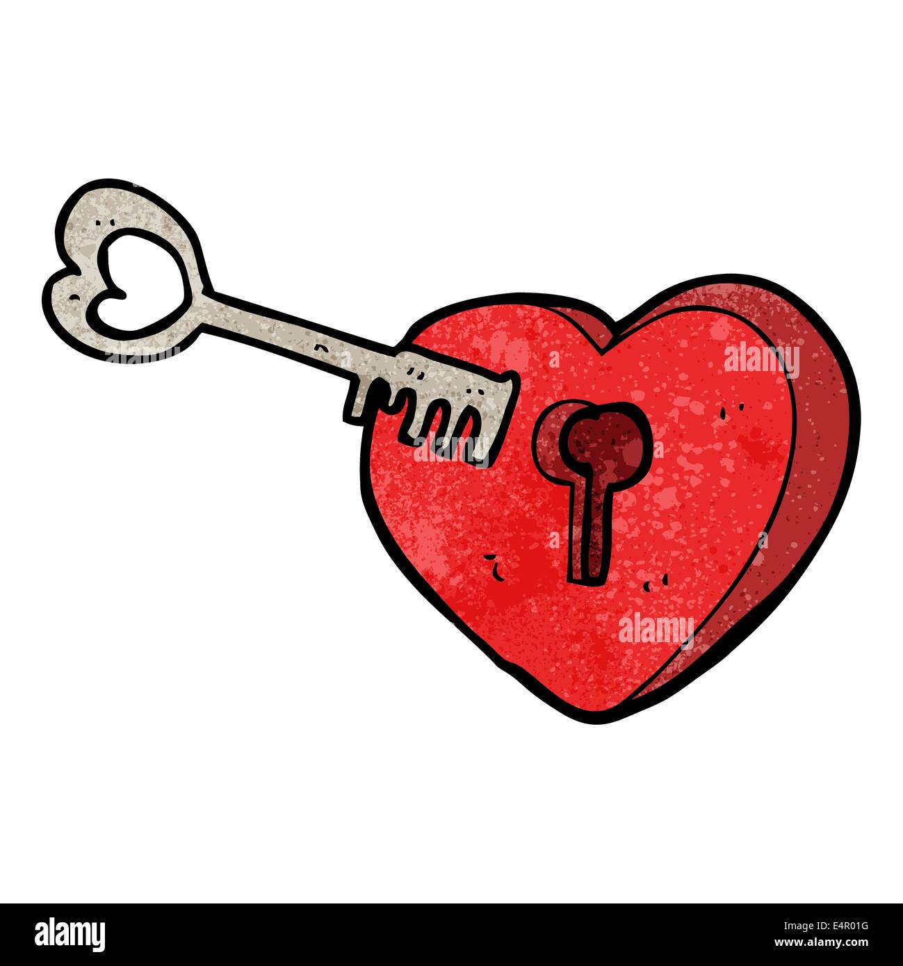 cartoon heart with keyhole Stock Vector Image & Art - Alamy