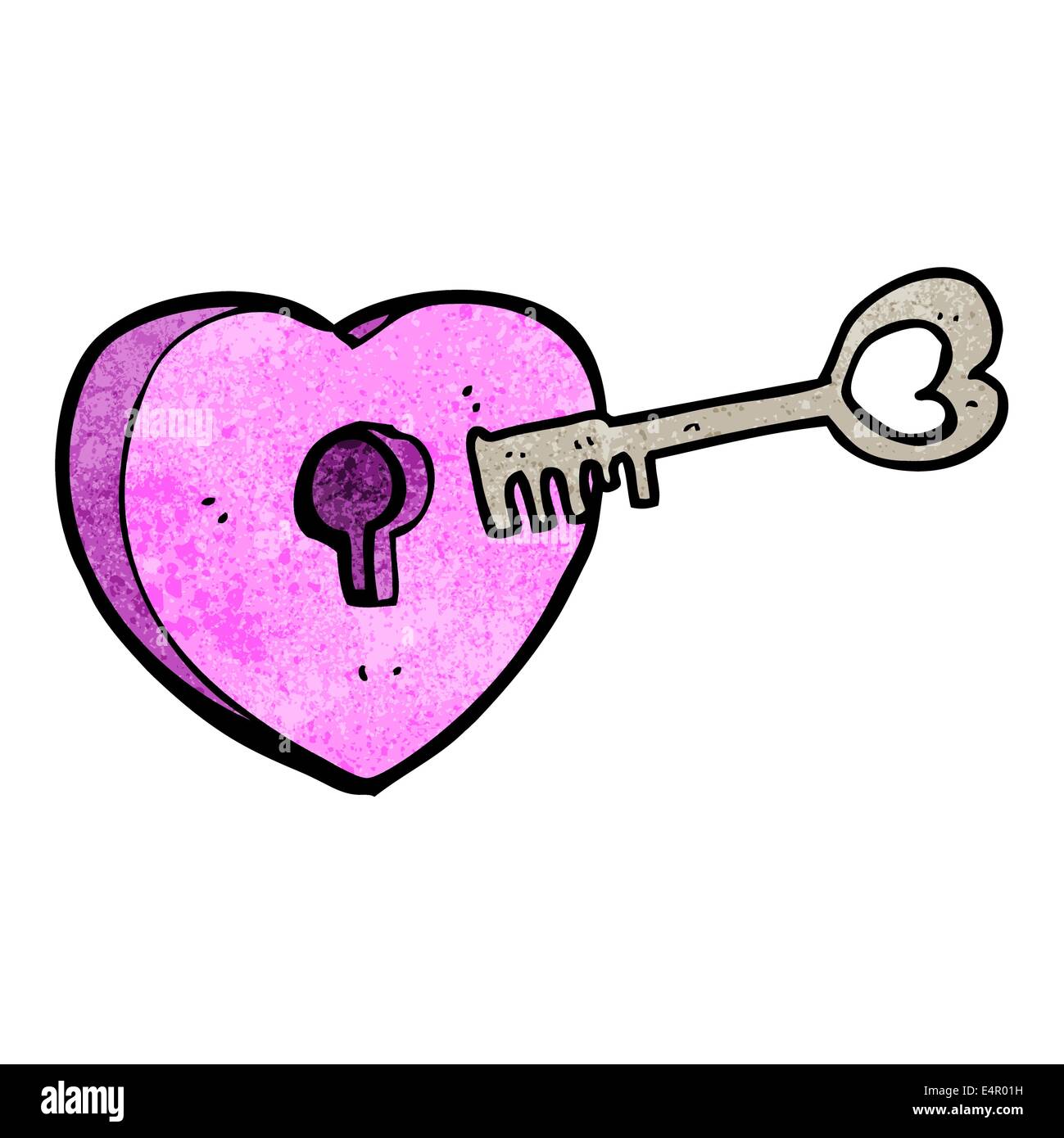 cartoon heart with keyhole Stock Vector Image & Art - Alamy