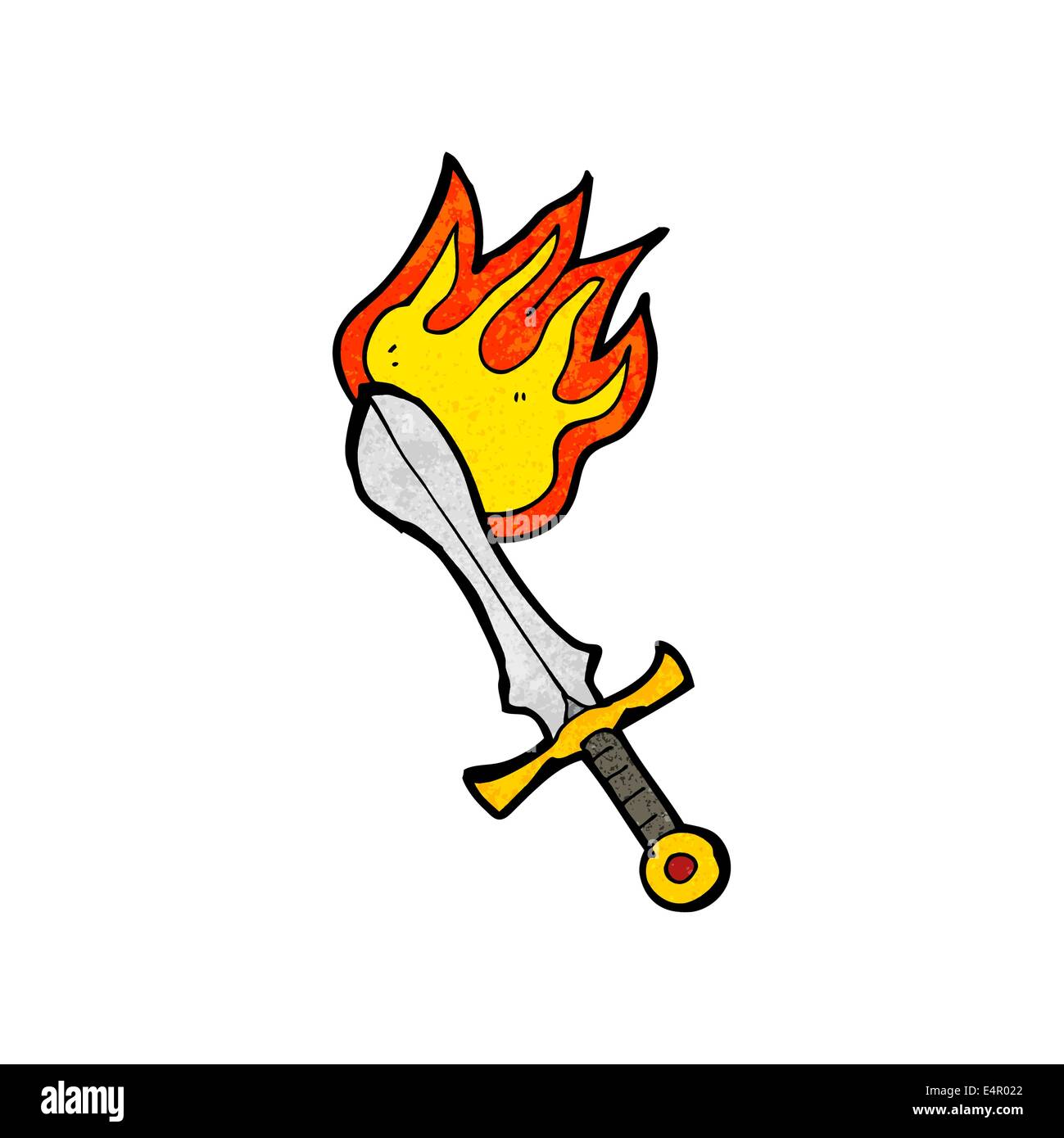 Cartoon flaming sword hi-res stock photography and images - Alamy