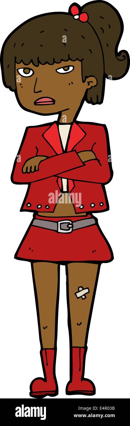 cartoon cool girl Stock Vector Image & Art - Alamy