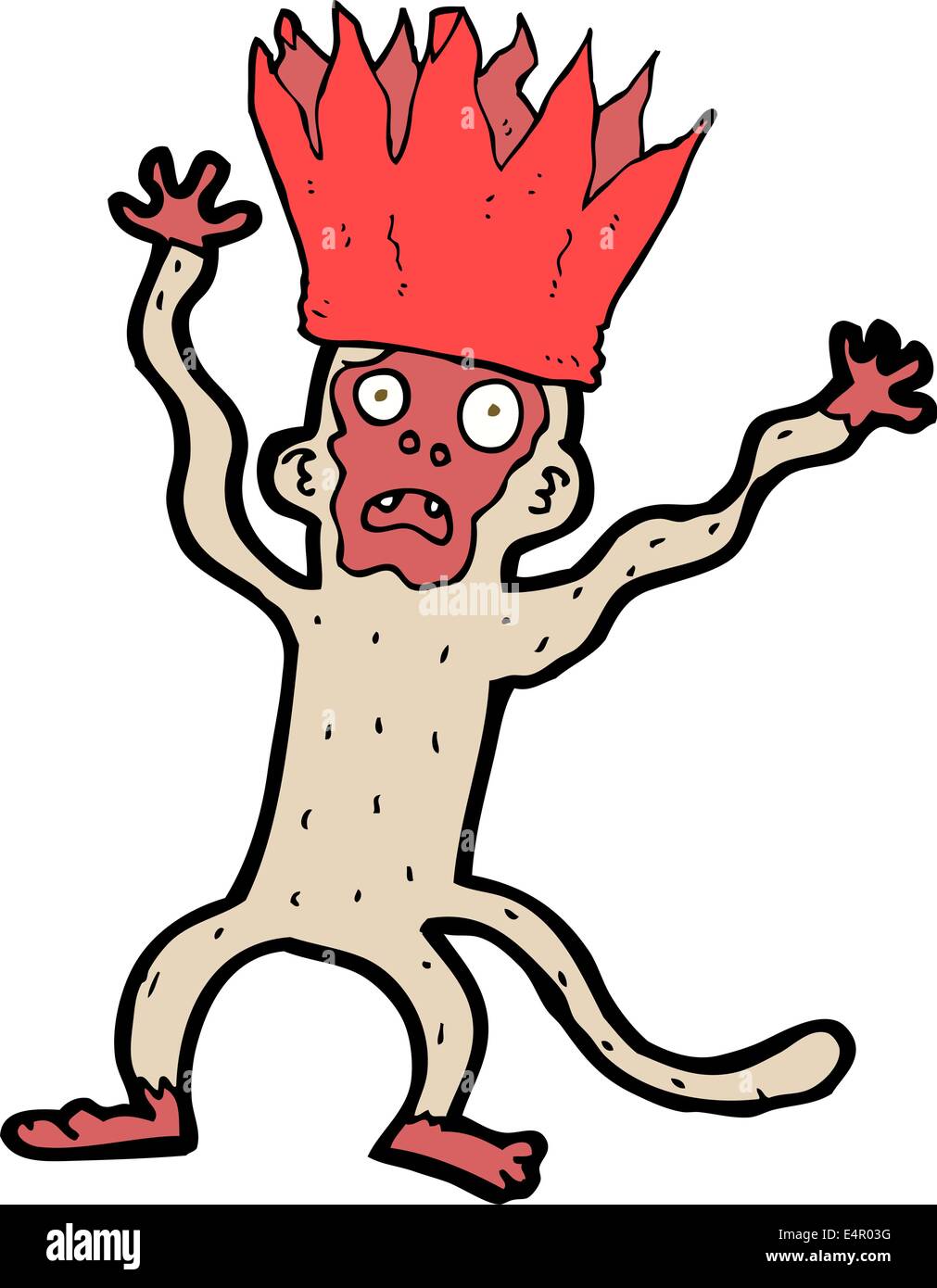 cartoon frightened monkey Stock Vector Image & Art - Alamy