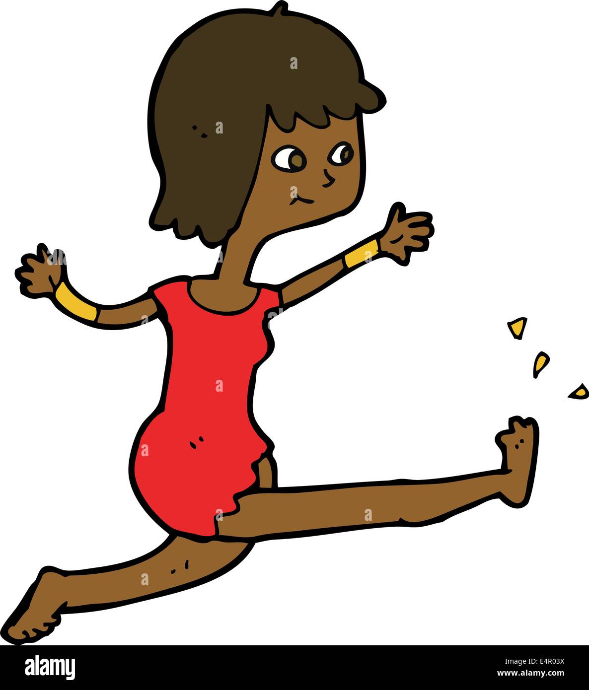 Woman kicking Stock Vector Images - Alamy