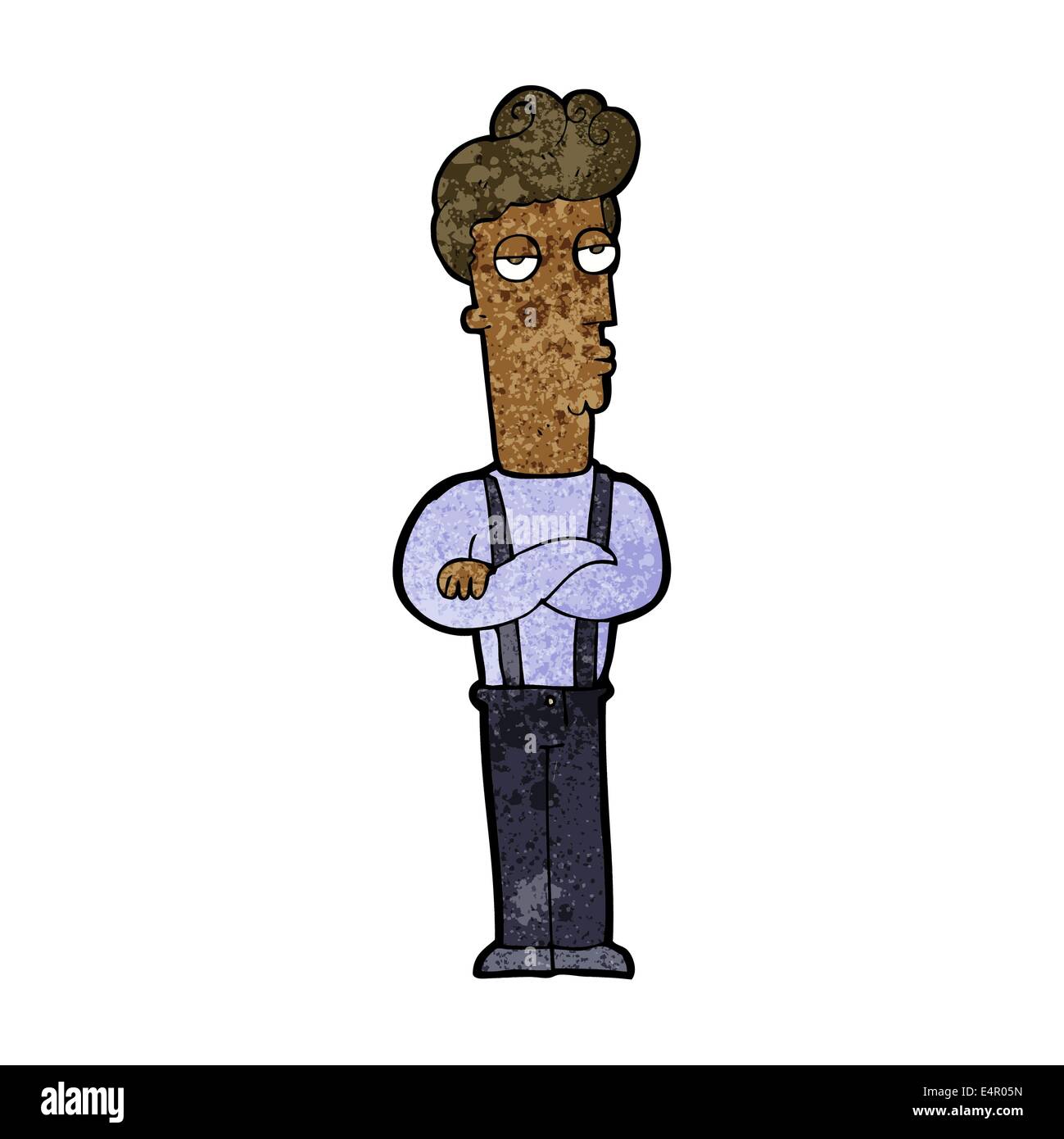 cartoon unimpressed man Stock Vector Image & Art - Alamy