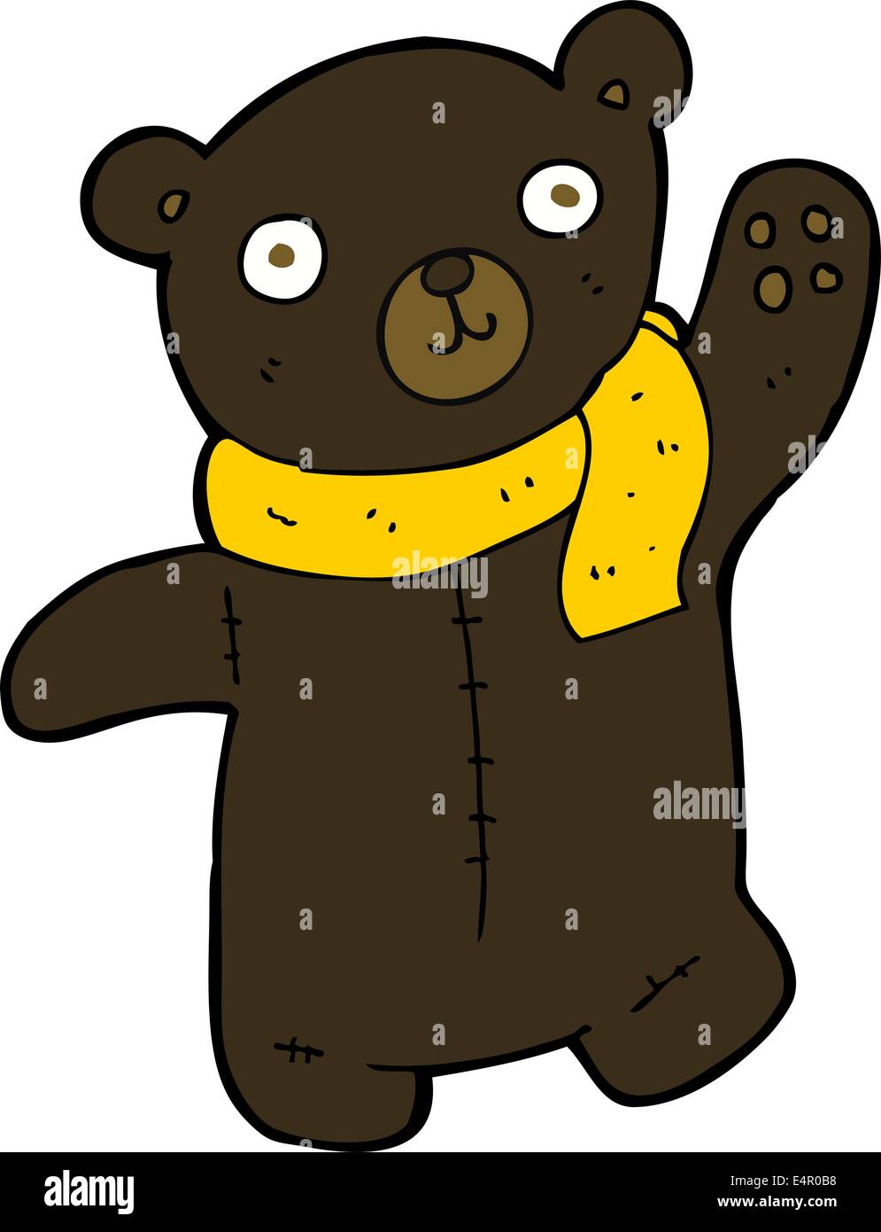 cute cartoon black teddy bear Stock Vector Image & Art - Alamy