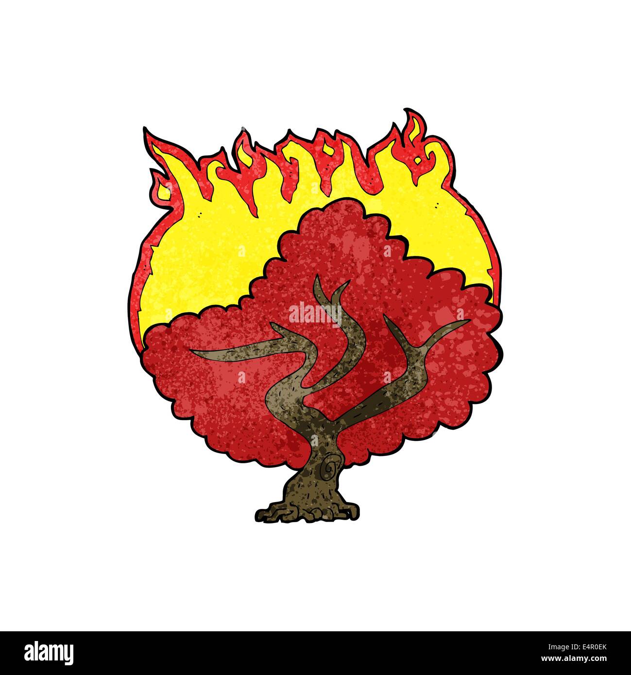 Burning Tree Drawing