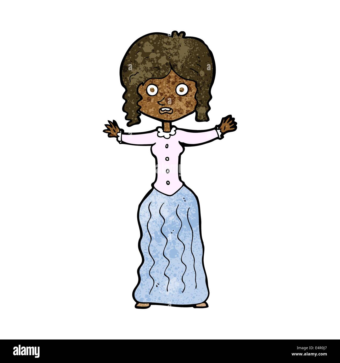 cartoon worried victorian woman Stock Vector Image & Art - Alamy
