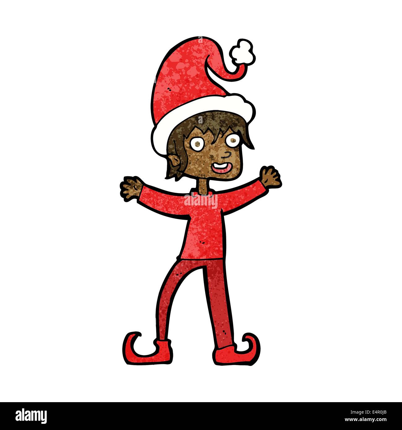Cartoon Excited Christmas Elf High Resolution Stock Photography and ...