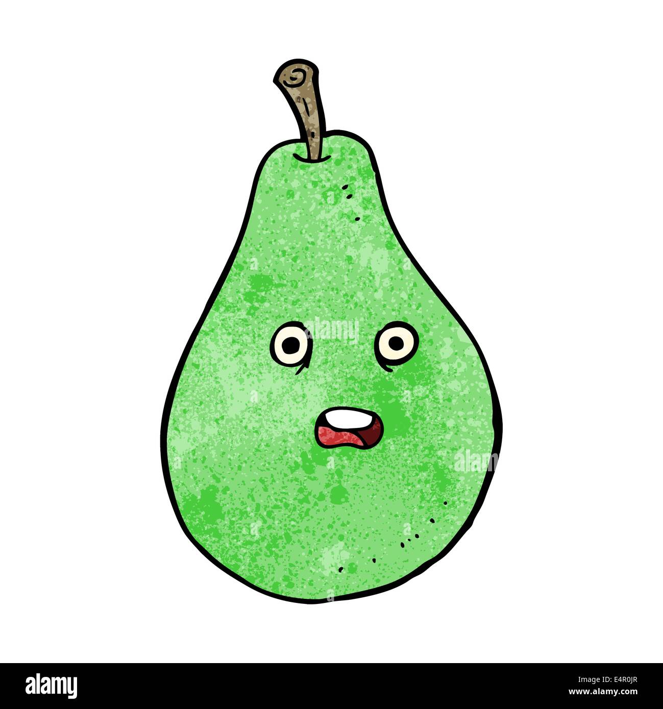 Retro cartoon fruit pear Cut Out Stock Images & Pictures - Alamy