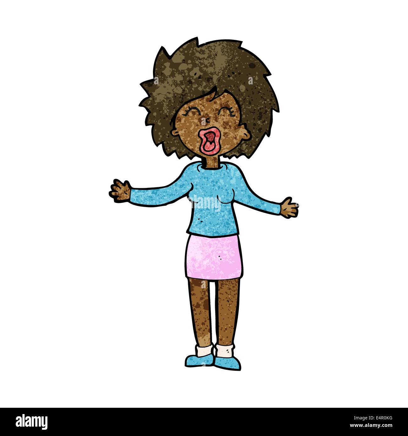 cartoon loud woman Stock Vector Image & Art - Alamy