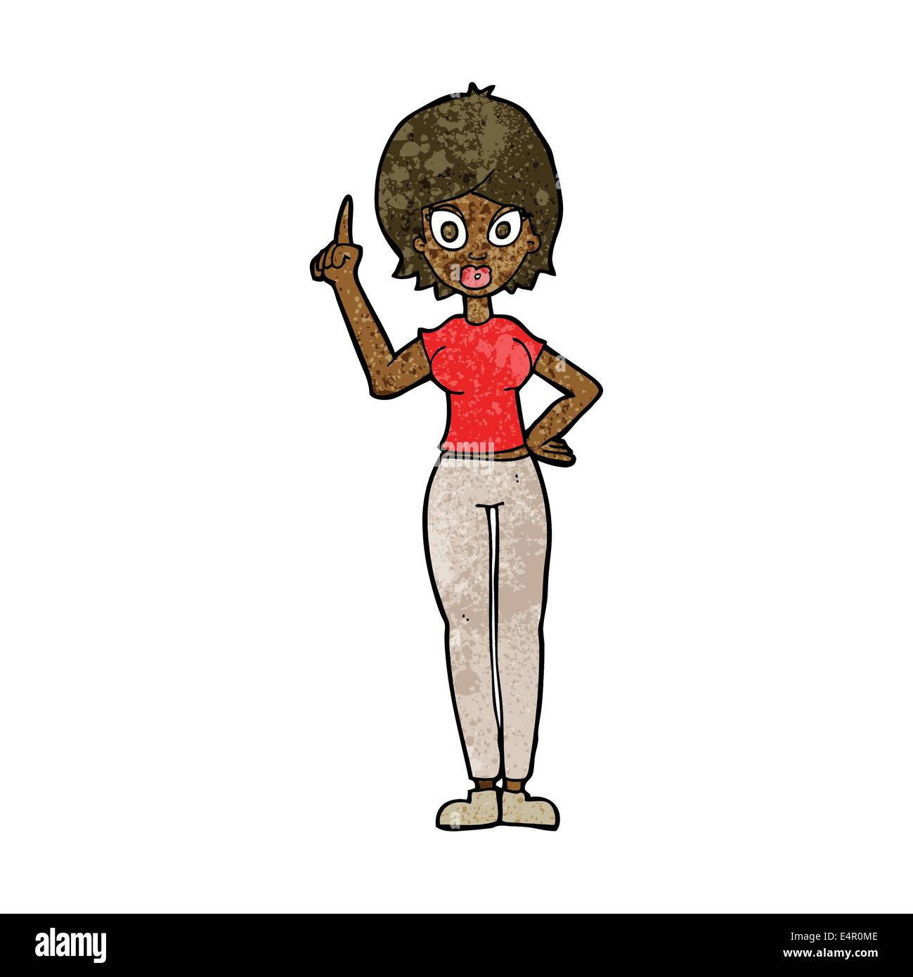 cartoon woman explaining her point Stock Vector Image & Art - Alamy