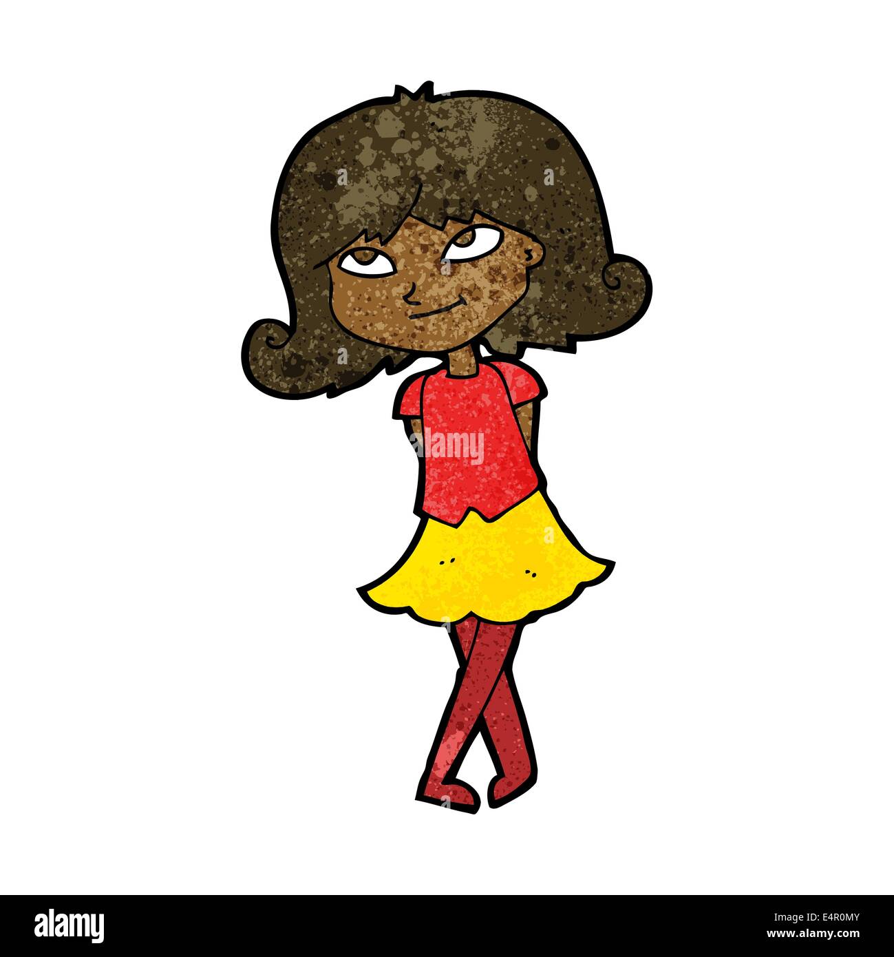 cartoon clever girl Stock Vector Image & Art - Alamy