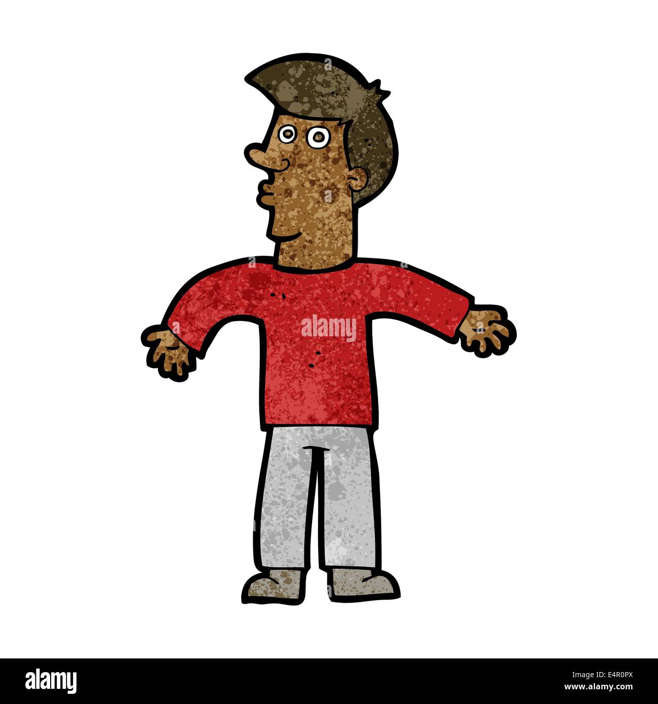 cartoon man shrugging shoulders Stock Vector Image & Art - Alamy