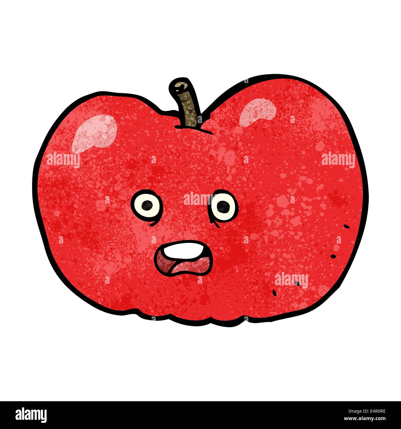 Apple character retro cartoon Cut Out Stock Images & Pictures - Alamy