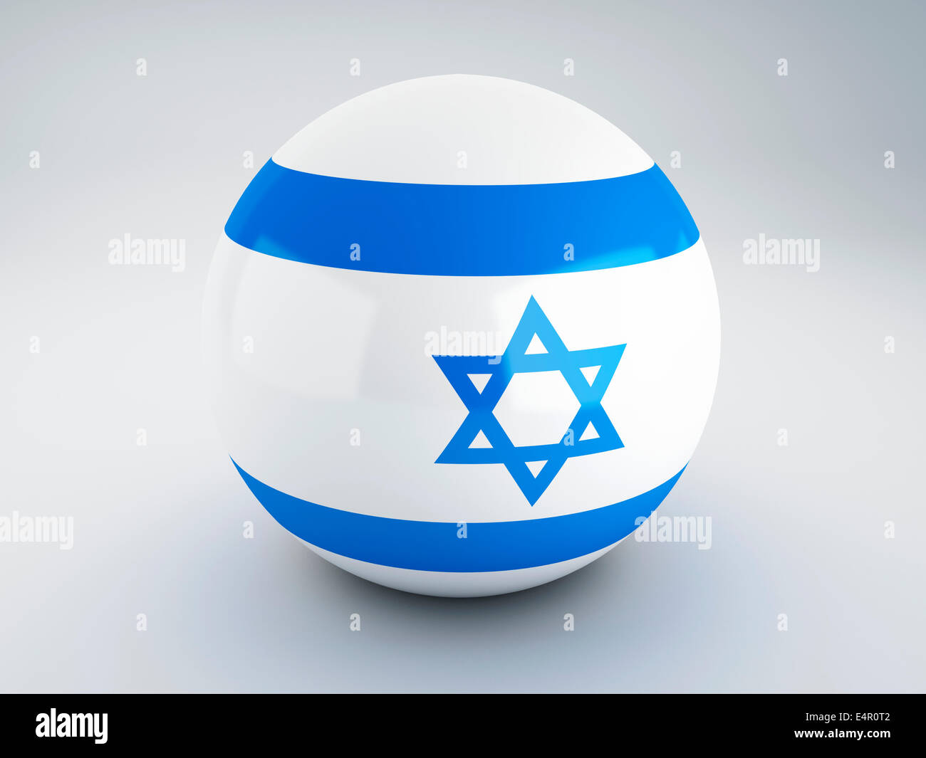 National flag of israel on sphere.isolated white. 3d illustration Stock ...