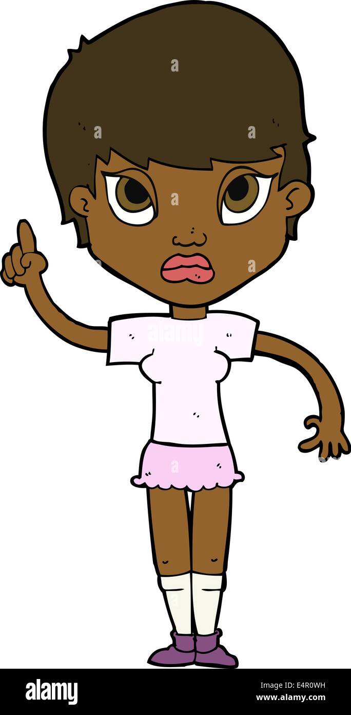 cartoon girl with idea Stock Vector Image & Art - Alamy