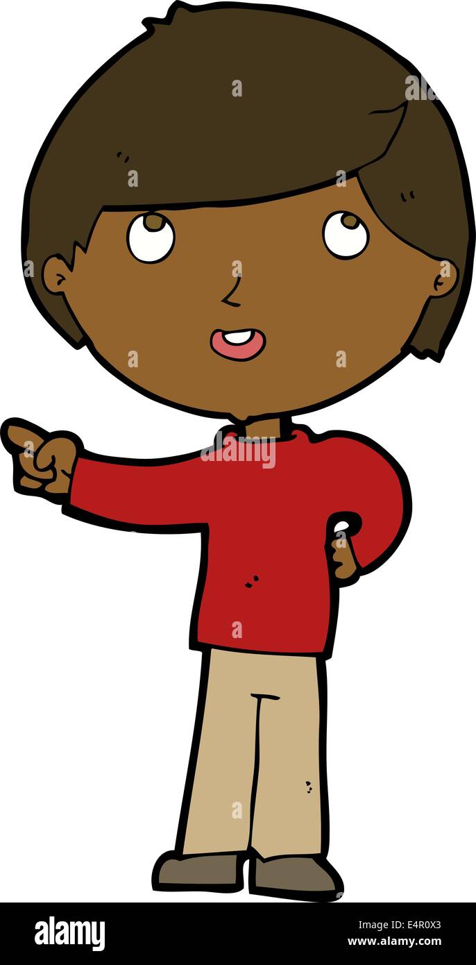 cartoon boy pointing Stock Vector Image & Art - Alamy