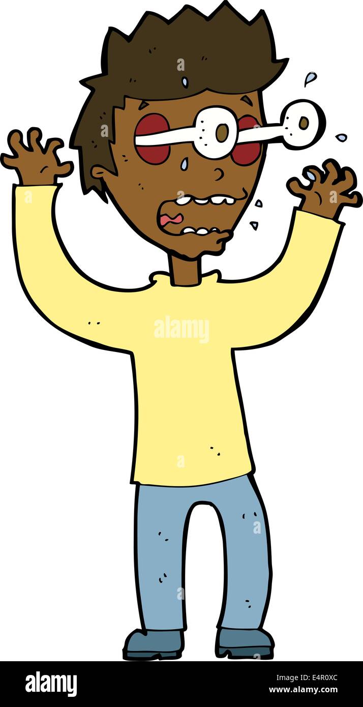 cartoon terrified man Stock Vector Image & Art - Alamy