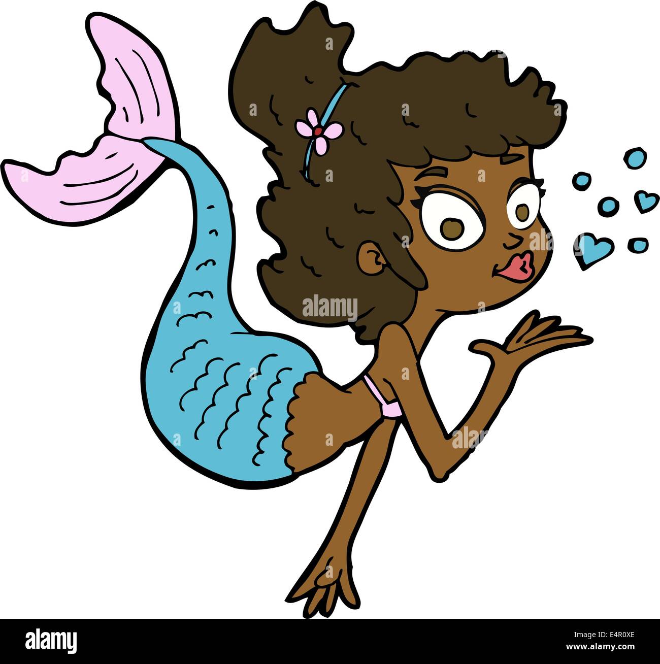 cartoon pretty mermaid Stock Vector Image & Art - Alamy