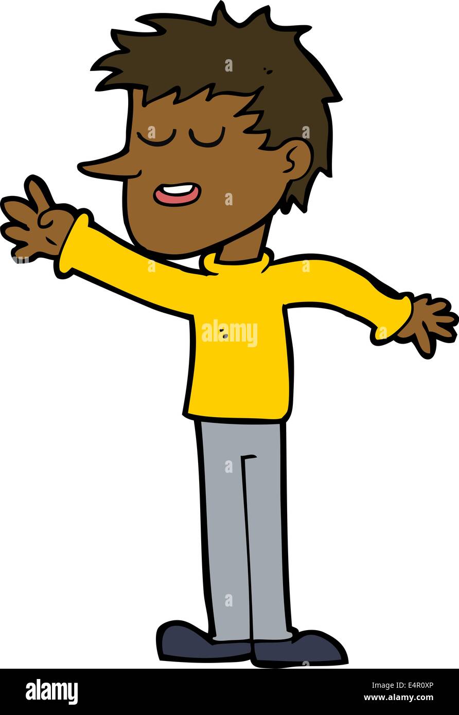 cartoon happy man reaching Stock Vector Image & Art - Alamy