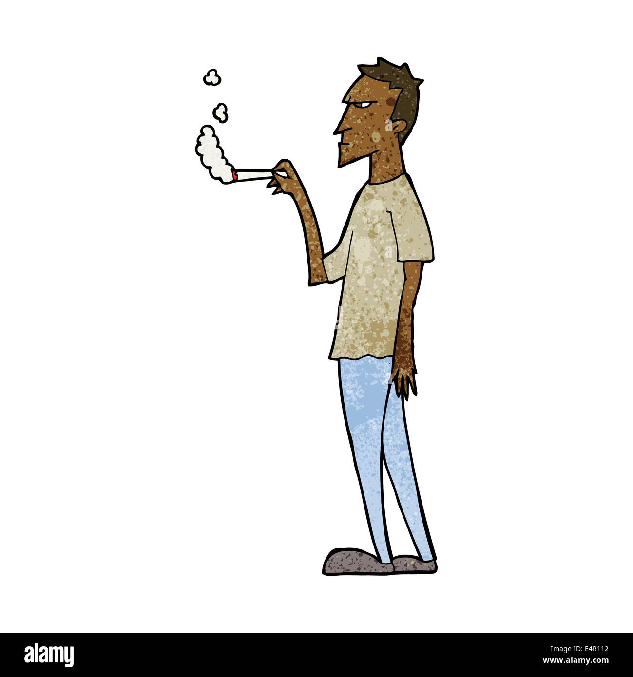 cartoon annoyed smoker Stock Vector Image & Art - Alamy