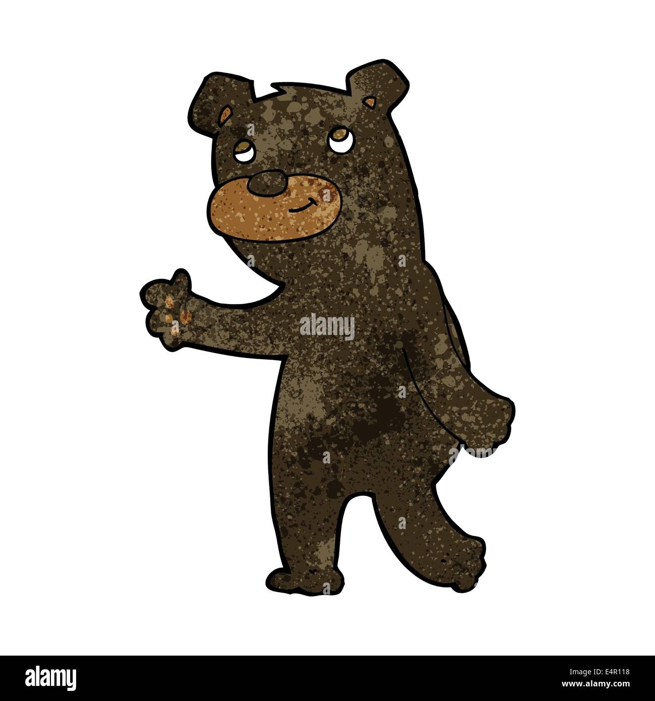 cute cartoon black bear Stock Vector Image & Art - Alamy