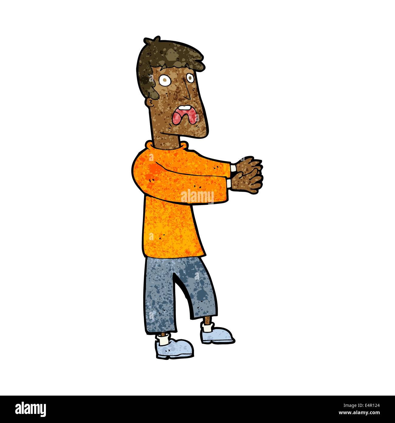 cartoon terrified man Stock Vector Image & Art - Alamy