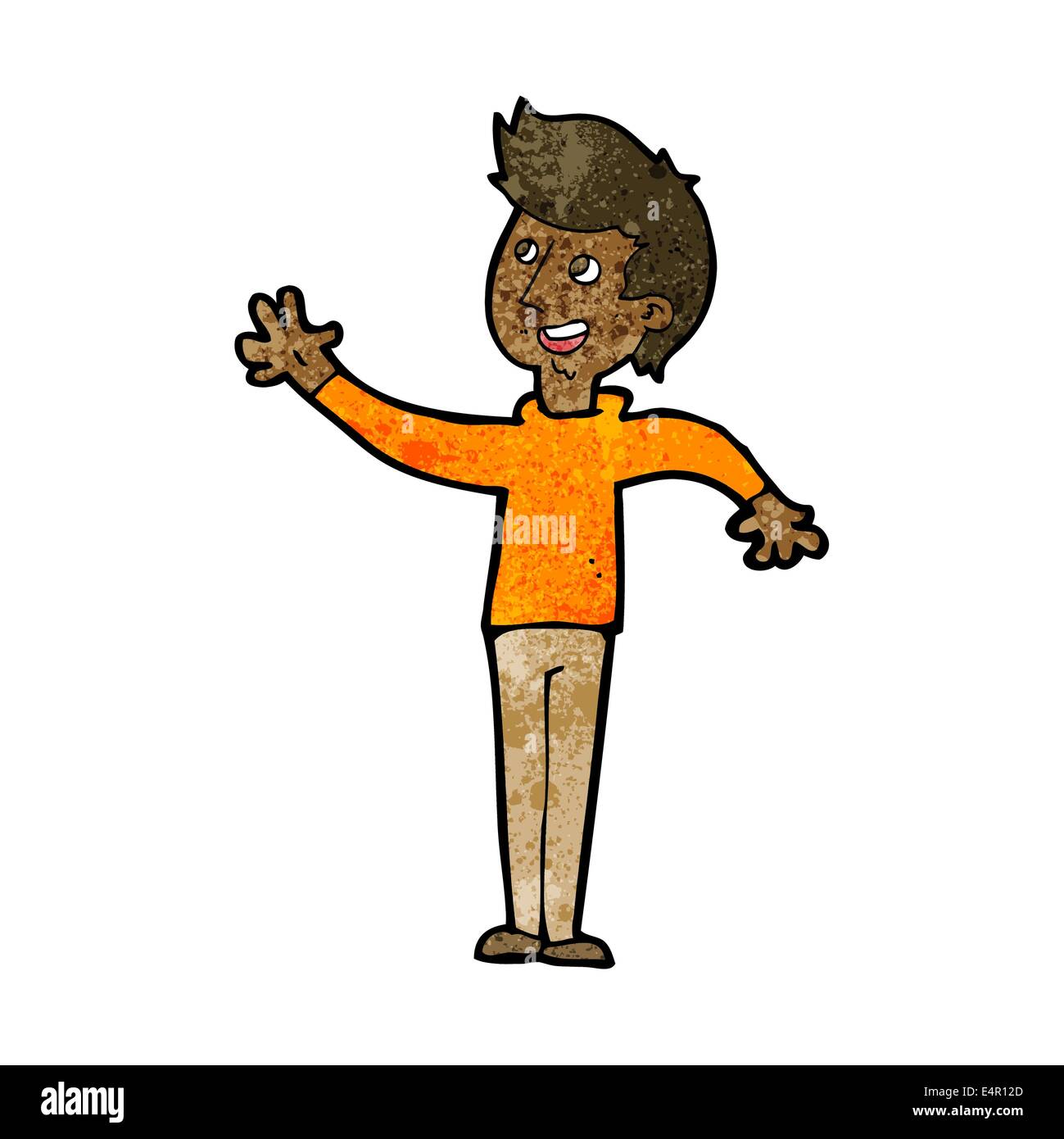 cartoon man waving Stock Vector Image & Art - Alamy
