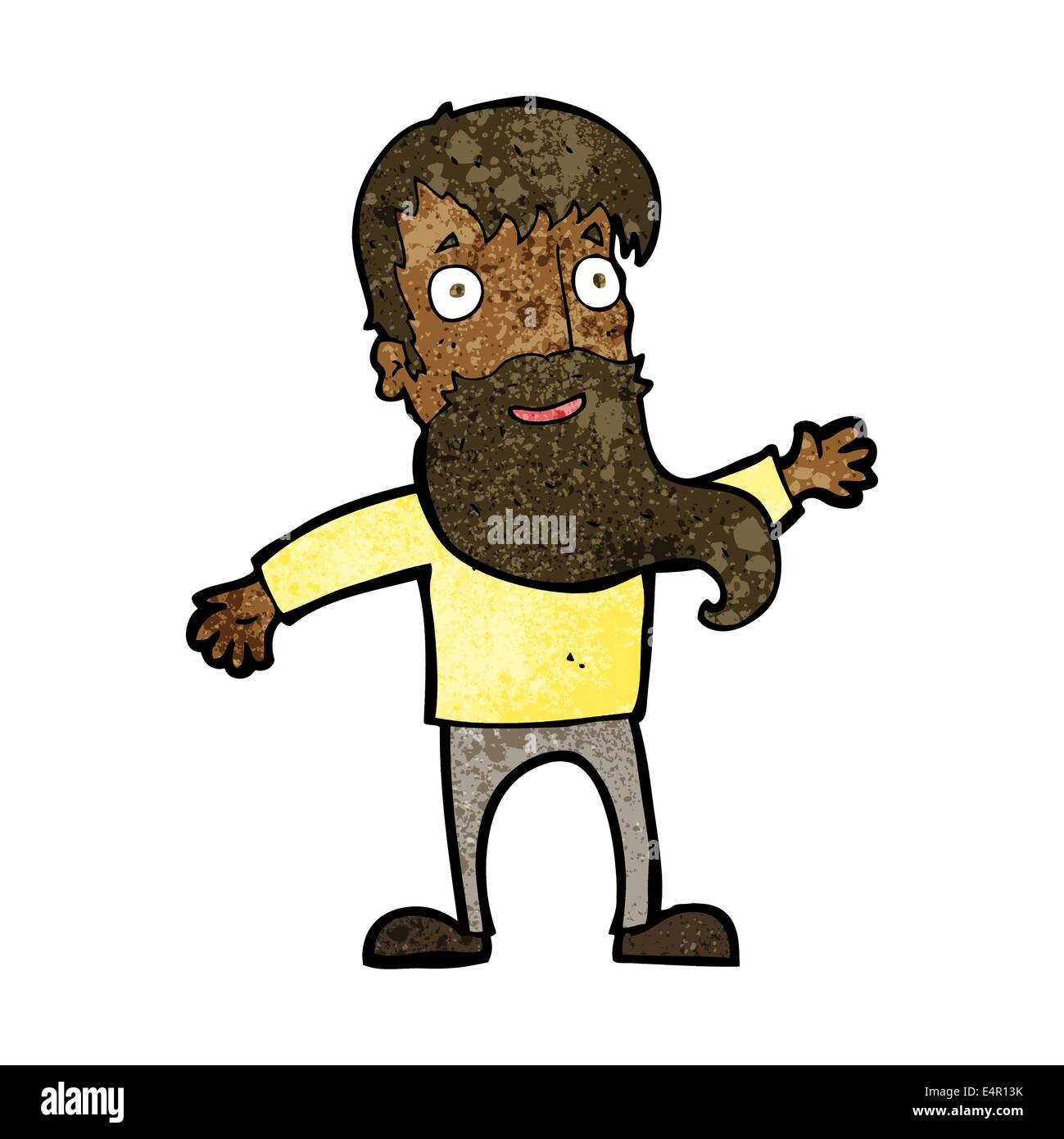 Cartoon man beard waving Cut Out Stock Images & Pictures - Alamy