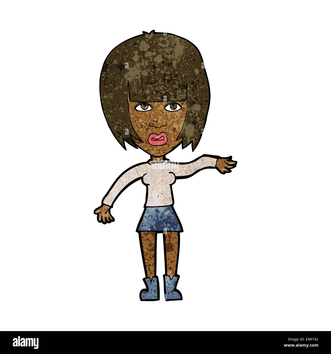 cartoon woman waving away Stock Vector Image & Art - Alamy