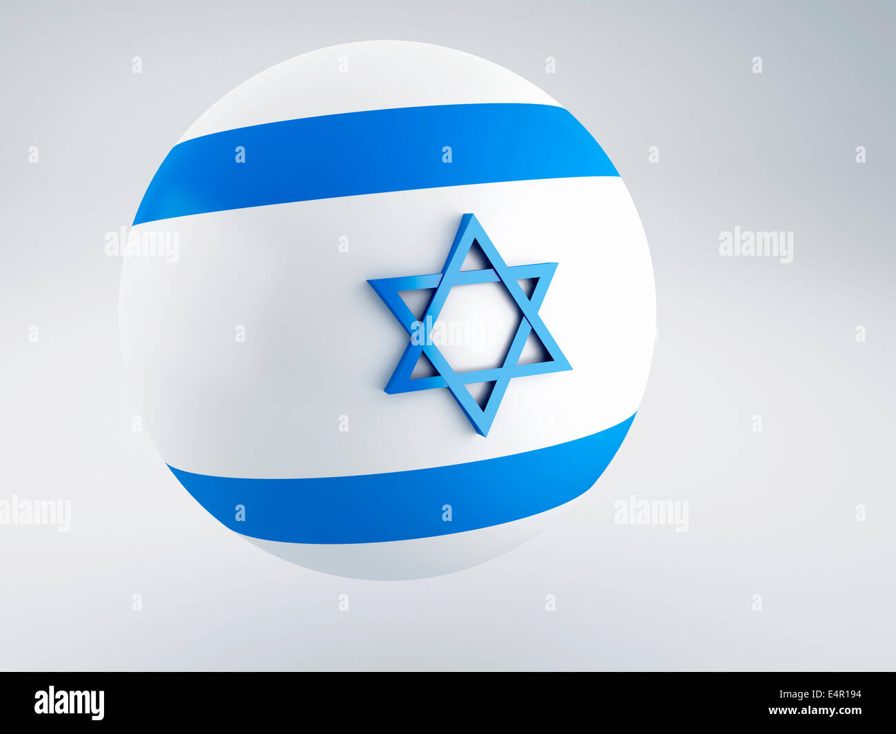 National flag of israel on sphere.isolated white. 3d illustration Stock ...