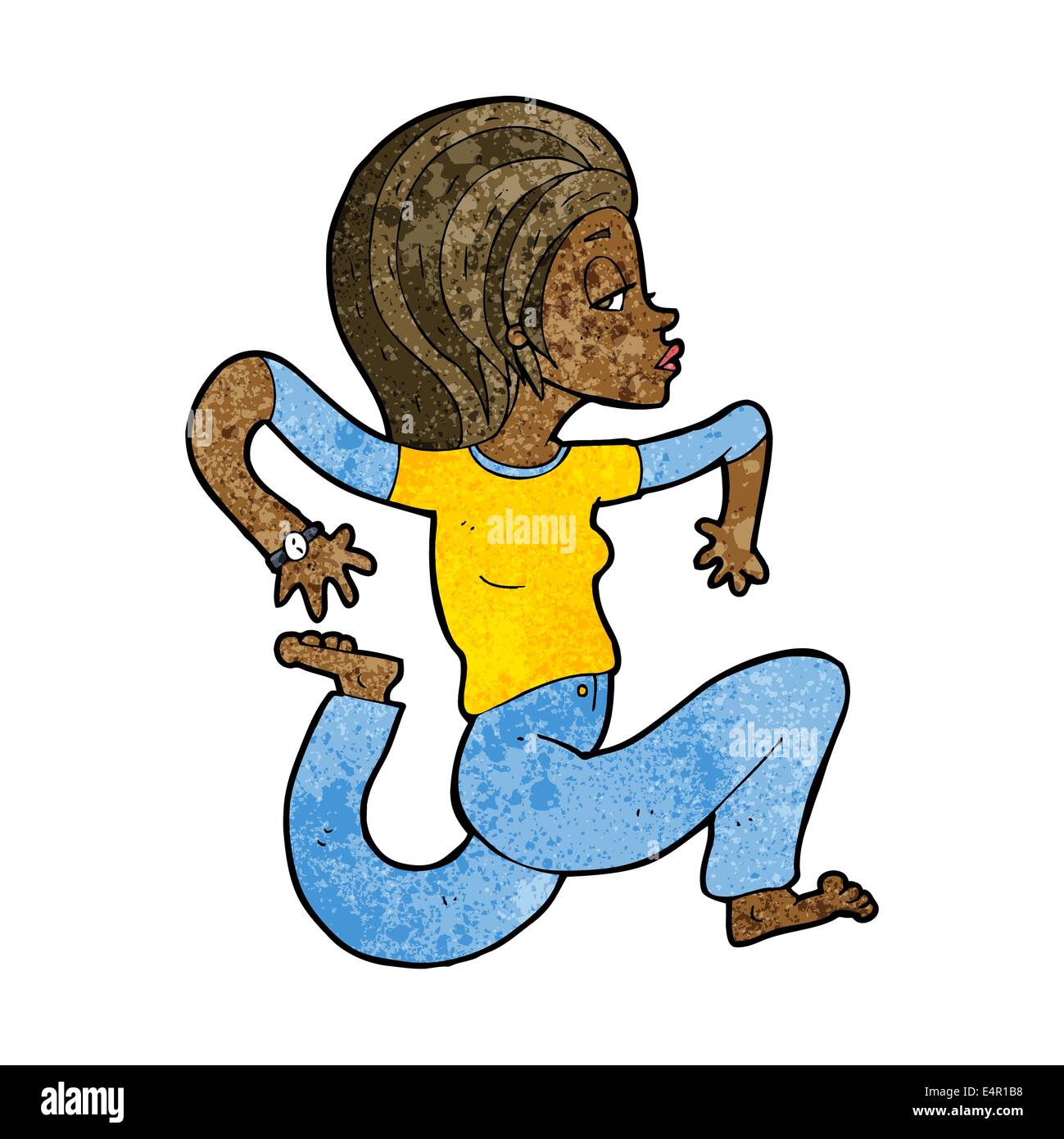 cartoon woman running Stock Vector Image & Art - Alamy