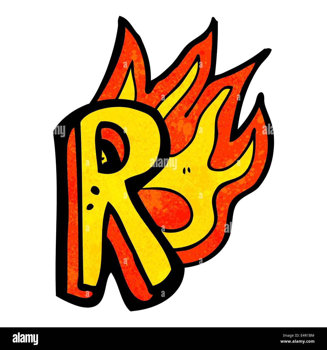 cartoon flaming letter Stock Vector Image & Art - Alamy