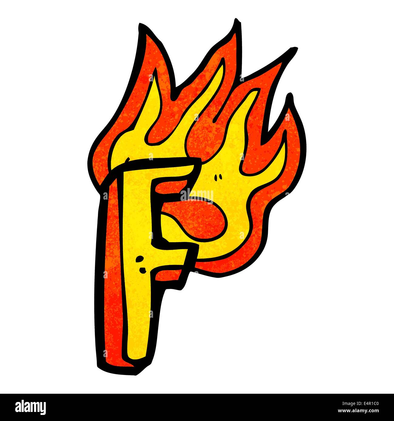 cartoon flaming letter Stock Vector Image & Art - Alamy