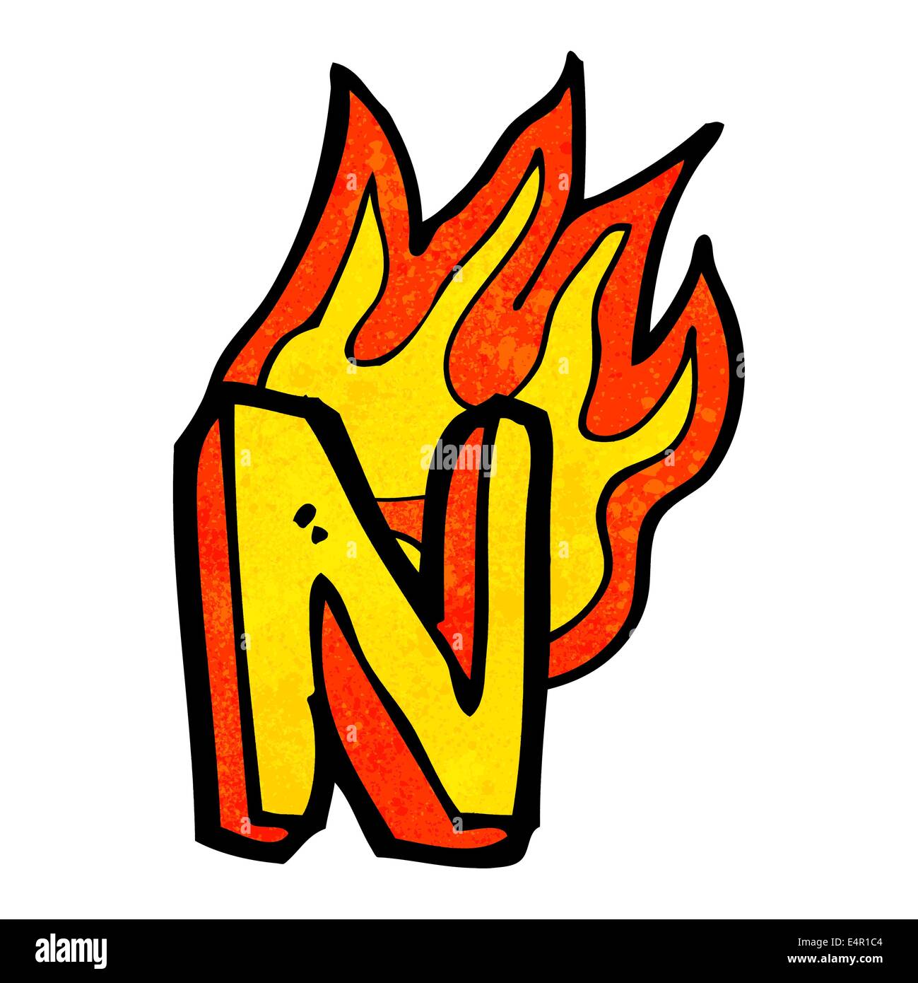 cartoon flaming letter Stock Vector Image & Art - Alamy