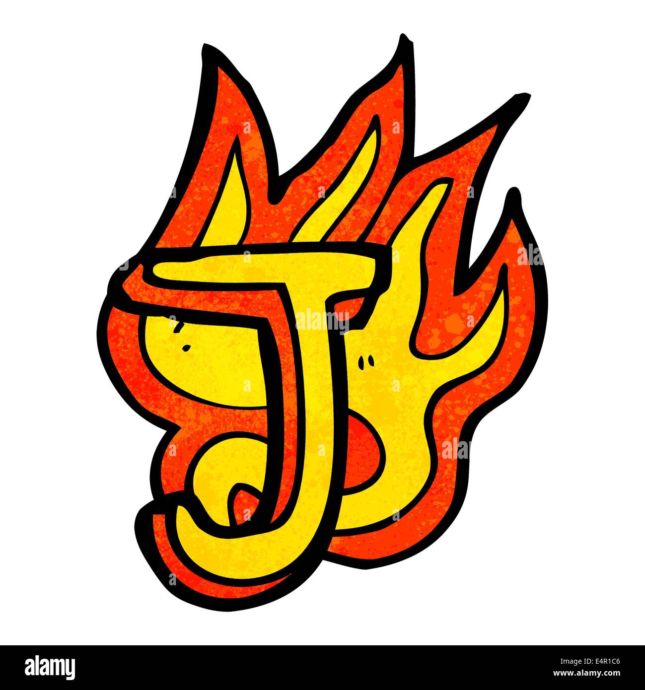 cartoon flaming letter Stock Vector Image & Art - Alamy
