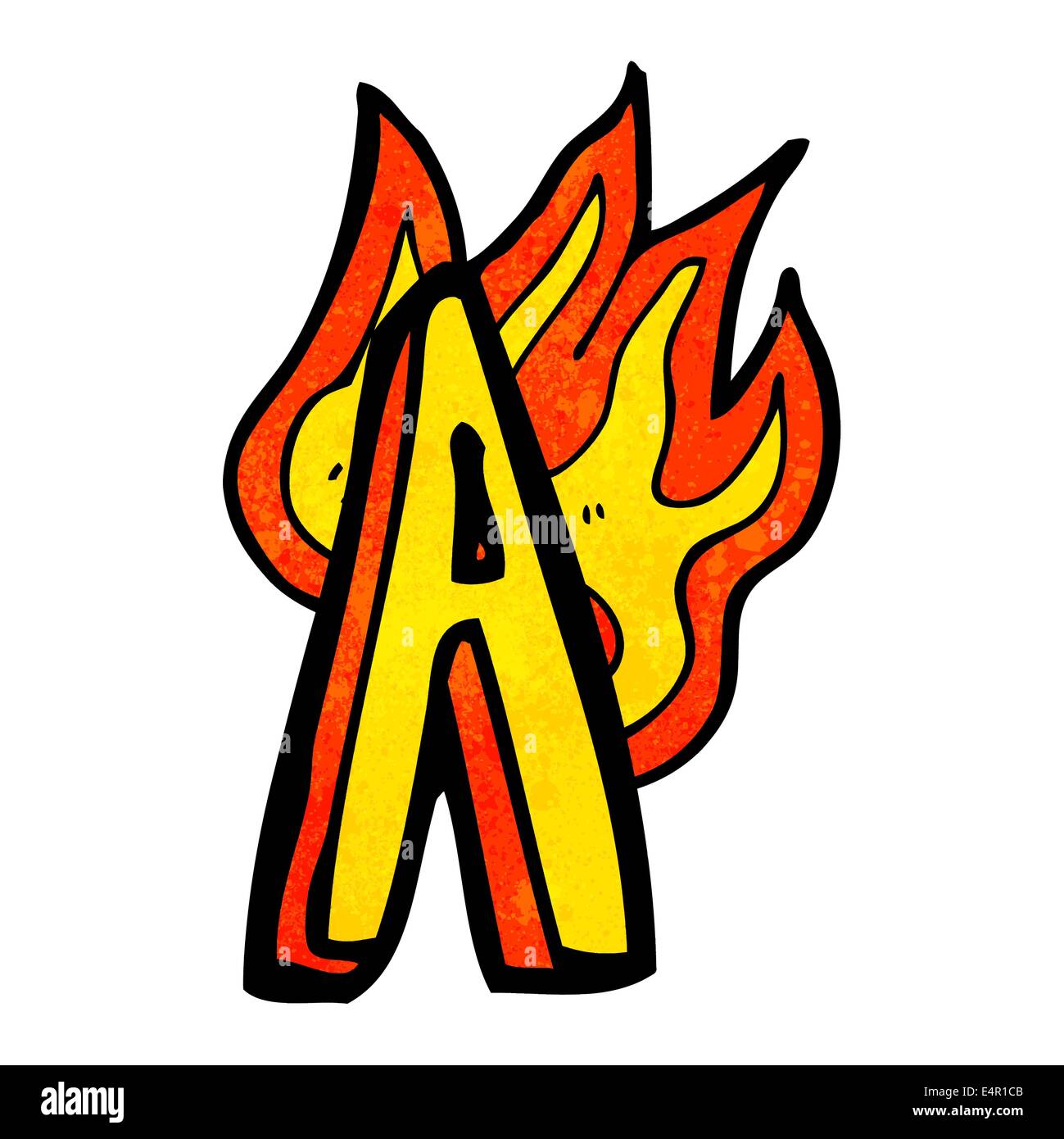 cartoon flaming letter Stock Vector Image & Art - Alamy