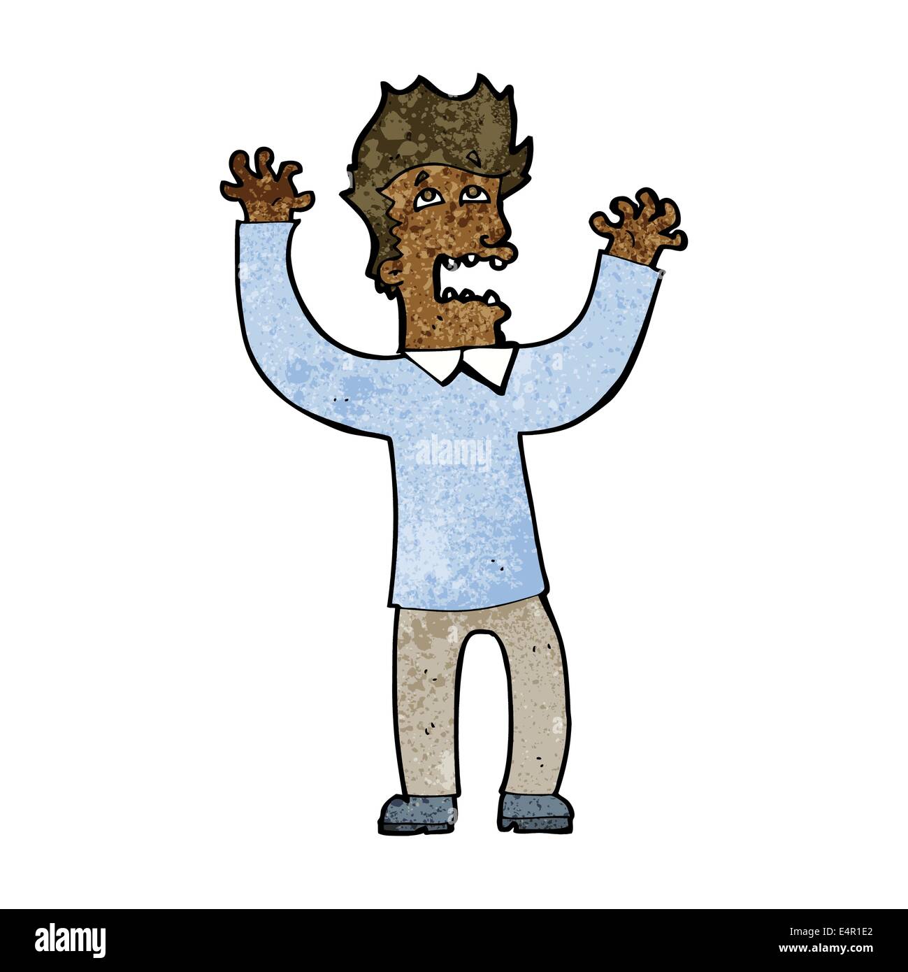 cartoon terrified man Stock Vector Image & Art - Alamy