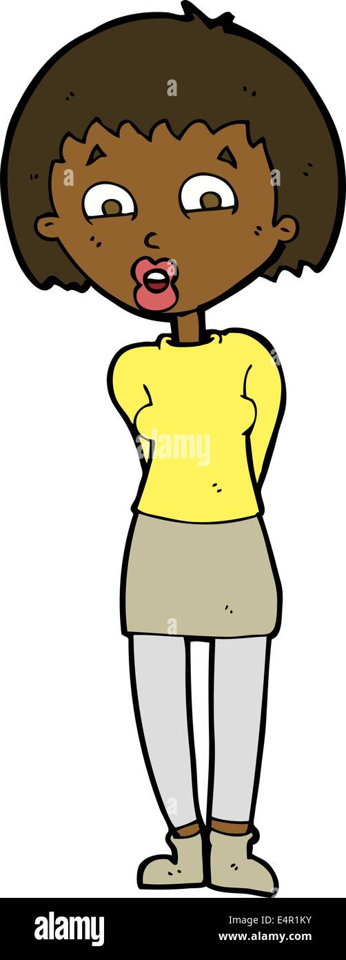 cartoon surprised woman Stock Vector Image & Art - Alamy