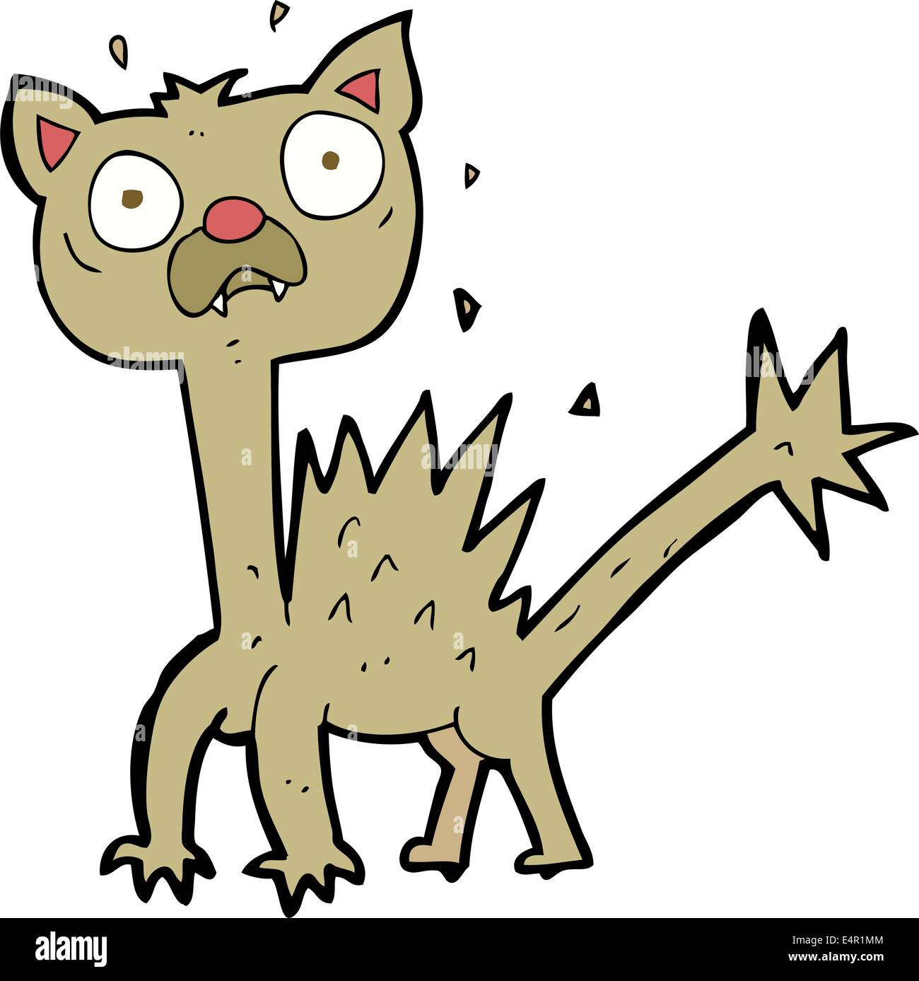 cartoon scared cat Stock Vector Image & Art - Alamy