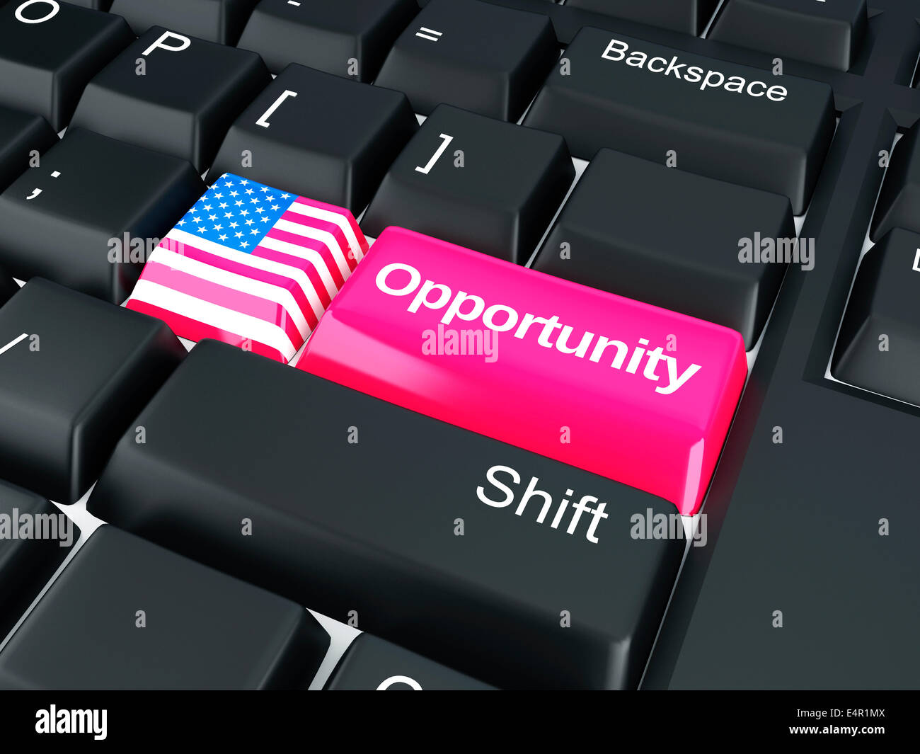 image of keyboard whit United States Opportunity Concept. 3d ...
