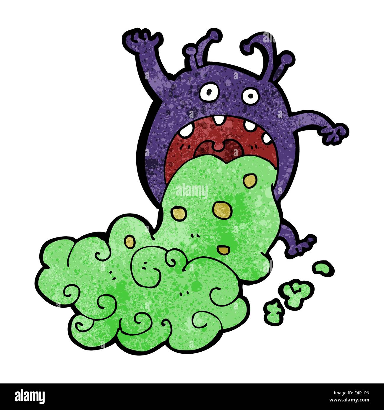 cartoon gross monster being sick Stock Vector Image & Art - Alamy