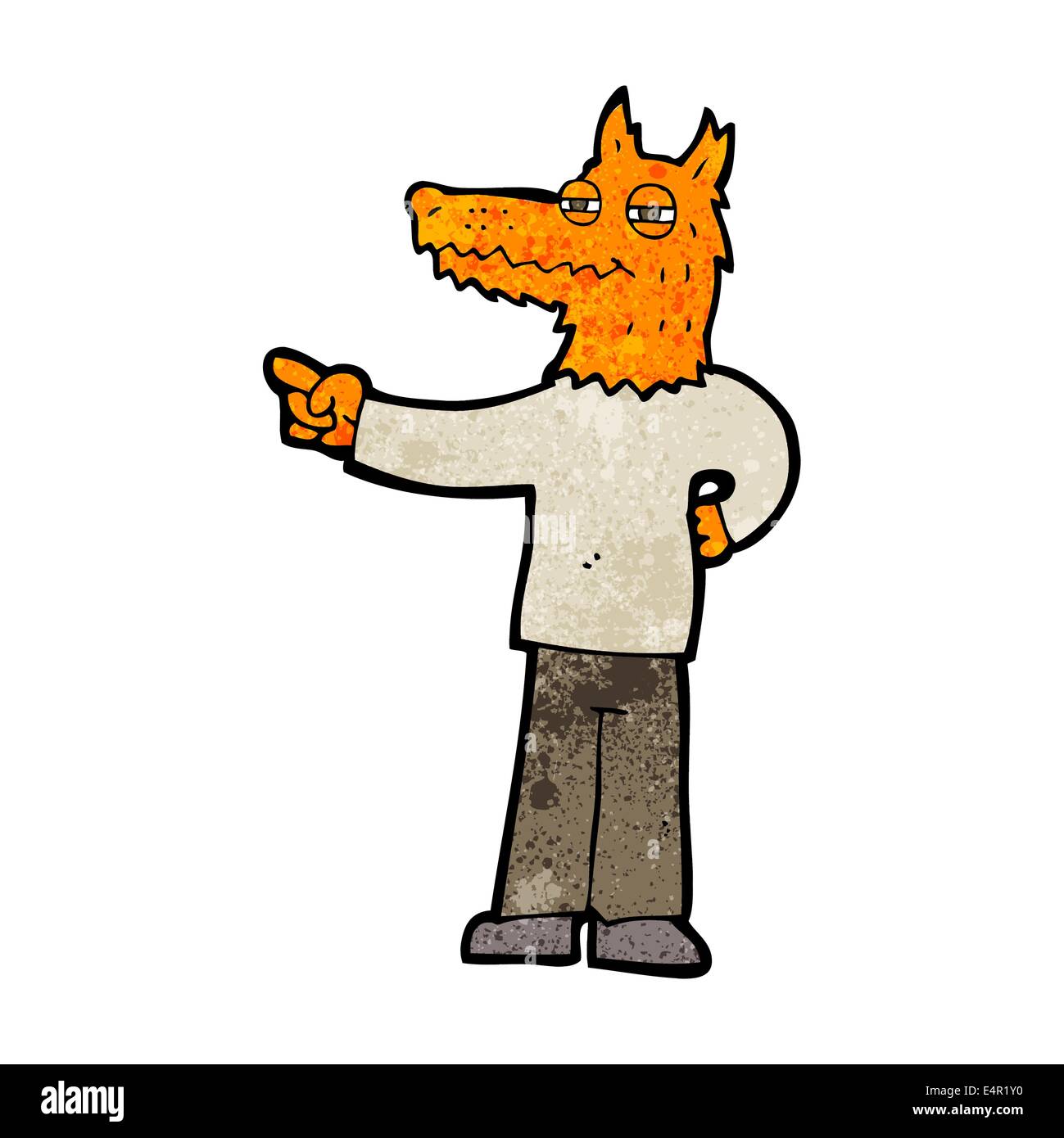 cartoon pointing fox man Stock Vector Image & Art - Alamy