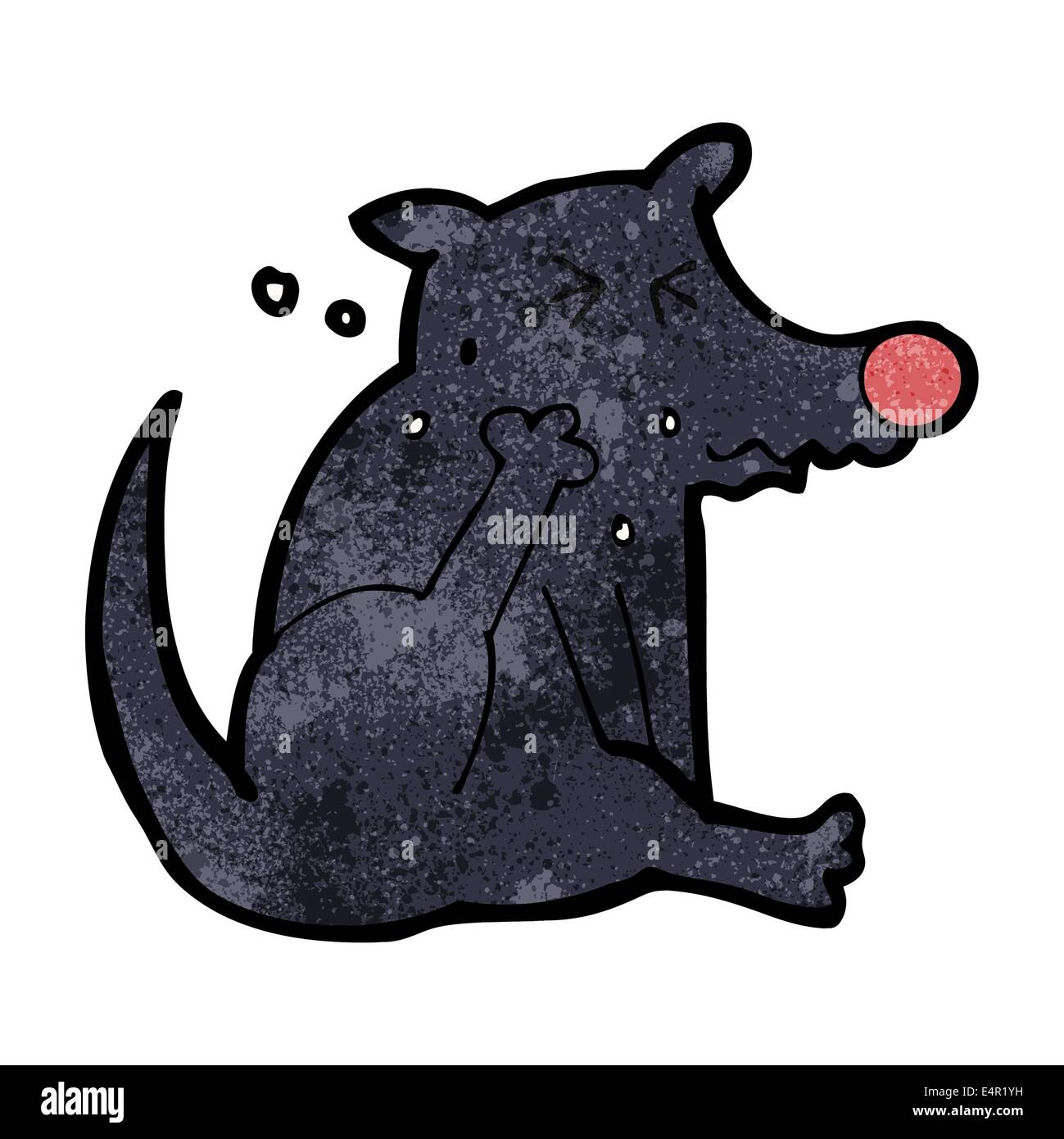 cartoon dog scratching Stock Vector Image & Art - Alamy