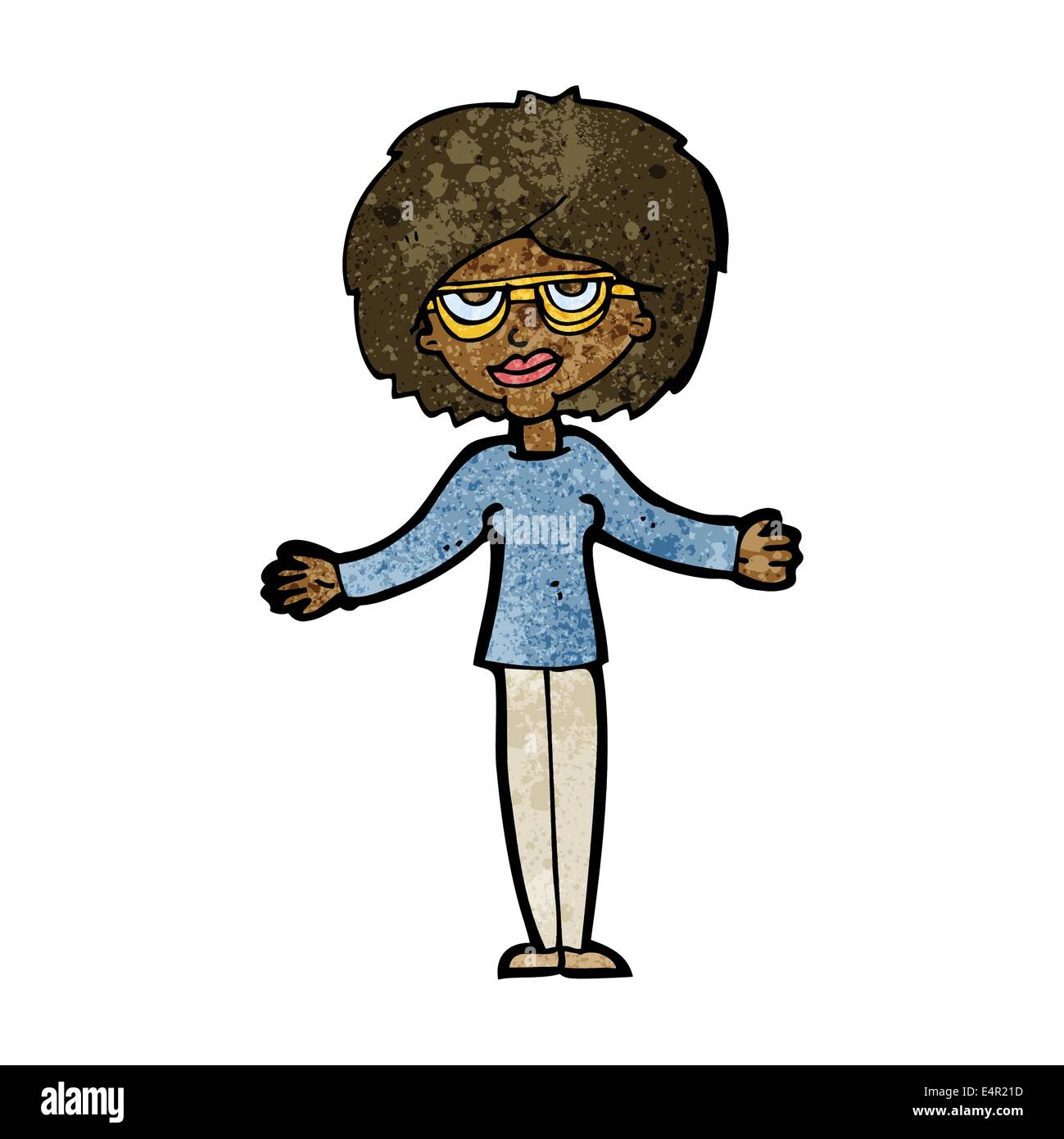 cartoon woman wearing spectacles Stock Vector Image & Art - Alamy