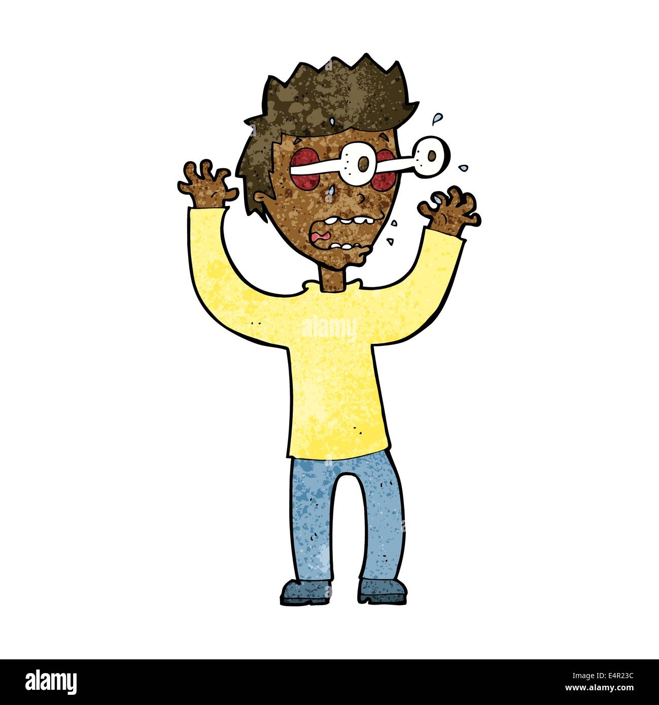 cartoon terrified man Stock Vector Image & Art - Alamy
