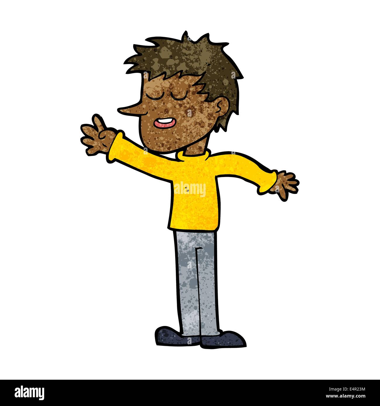 cartoon happy man reaching Stock Vector Image & Art - Alamy